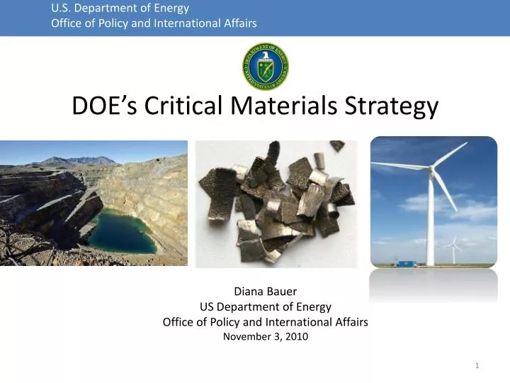 PPT - DOE’s Critical Materials Strategy PowerPoint Presentation, free ...