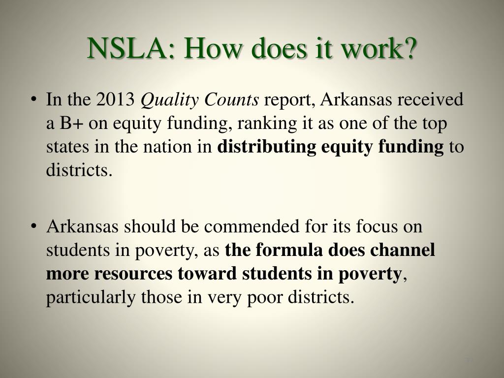 PPT - Arkansas’ K-12 Achievement & NSLA Funding PowerPoint Presentation ...