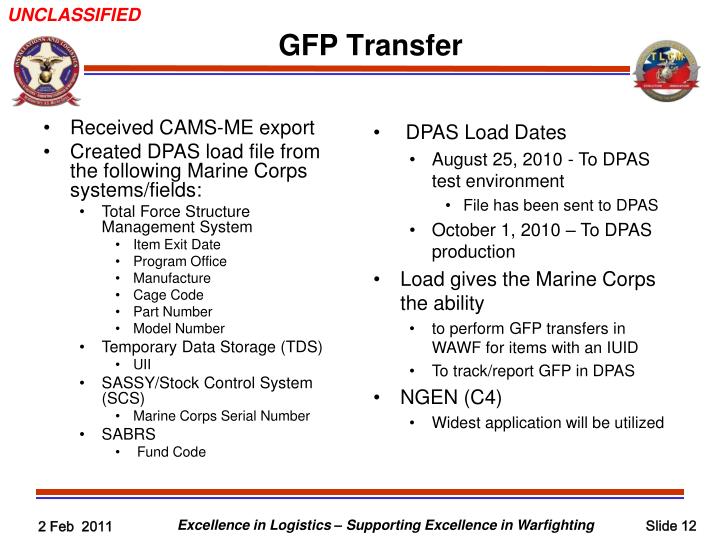 PPT - GFP Management Update Mr. Samuel Perez Headquarters, U.S. Marine ...