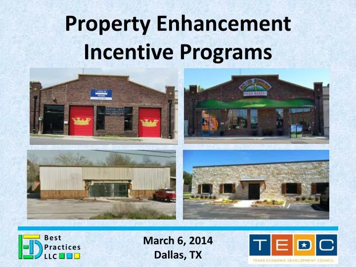 PPT - Property Enhancement Incentive Programs PowerPoint Presentation ...