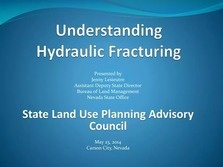 PPT - Understanding Hydraulic Fracturing PowerPoint Presentation, free ...