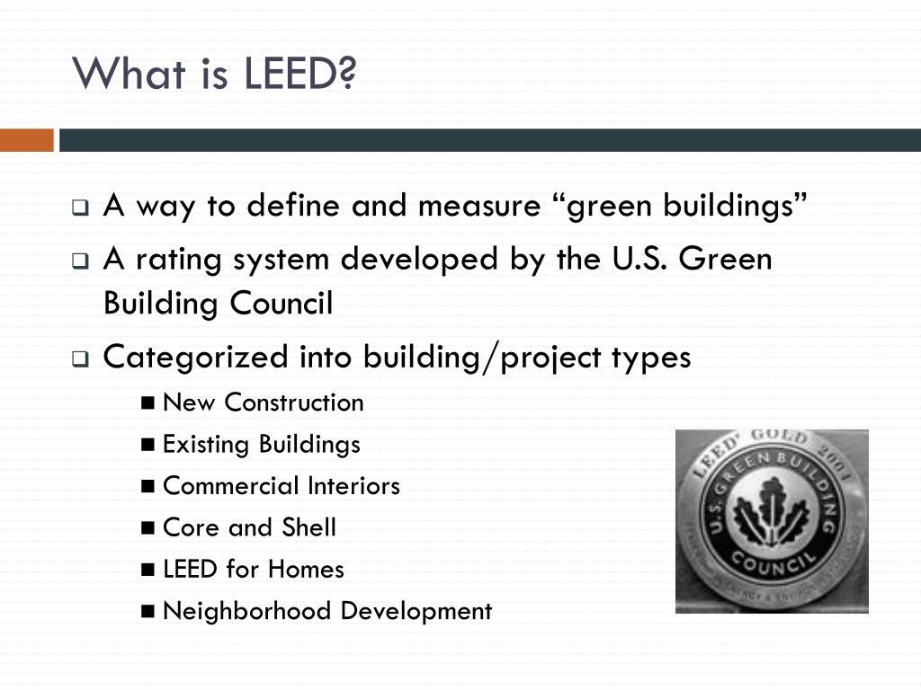 PPT - LEED: Leadership in energy and environmental design PowerPoint ...