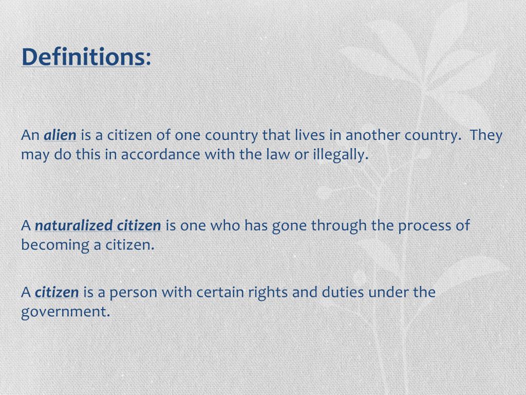 PPT - Rights and responsibilities of citizens in the United States of ...
