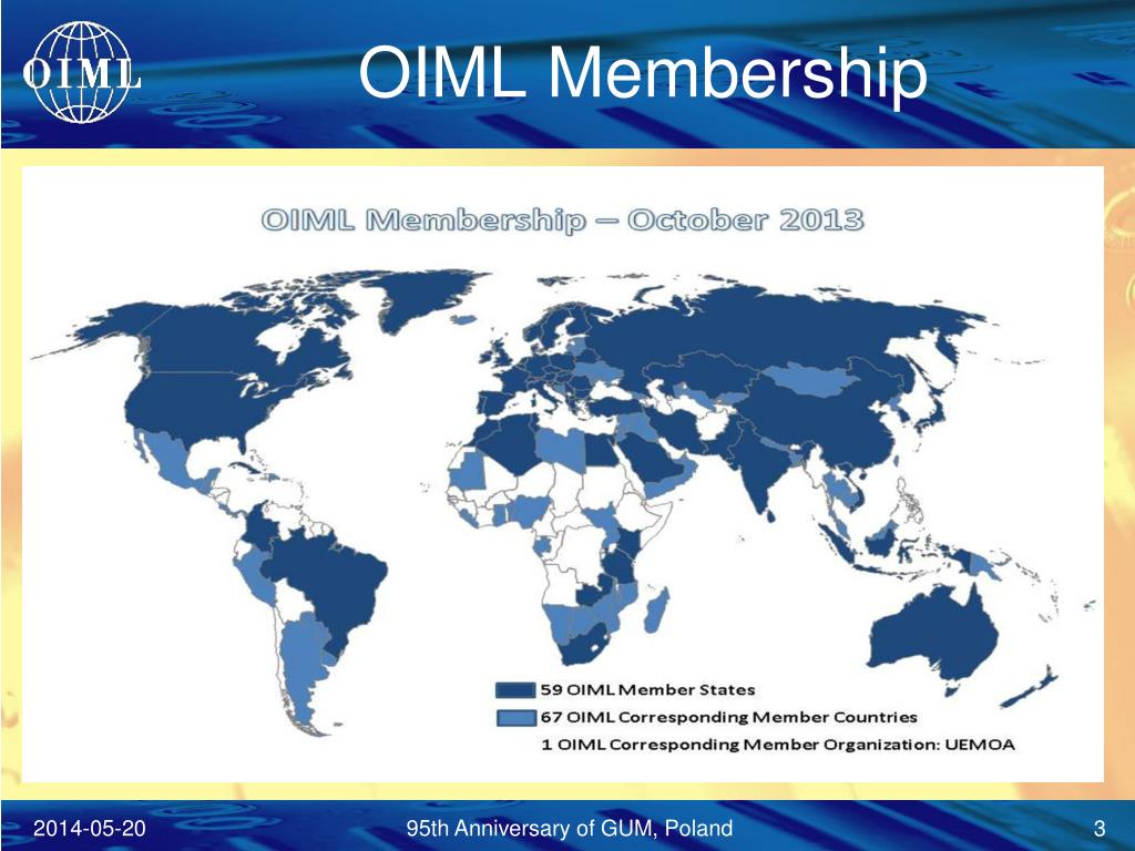 PPT - International cooperation in metrology The role of the OIML ...