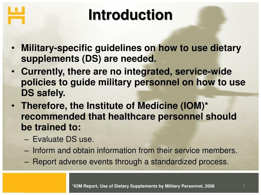 PPT - Dietary Supplement Education for DoD Healthcare Providers ...