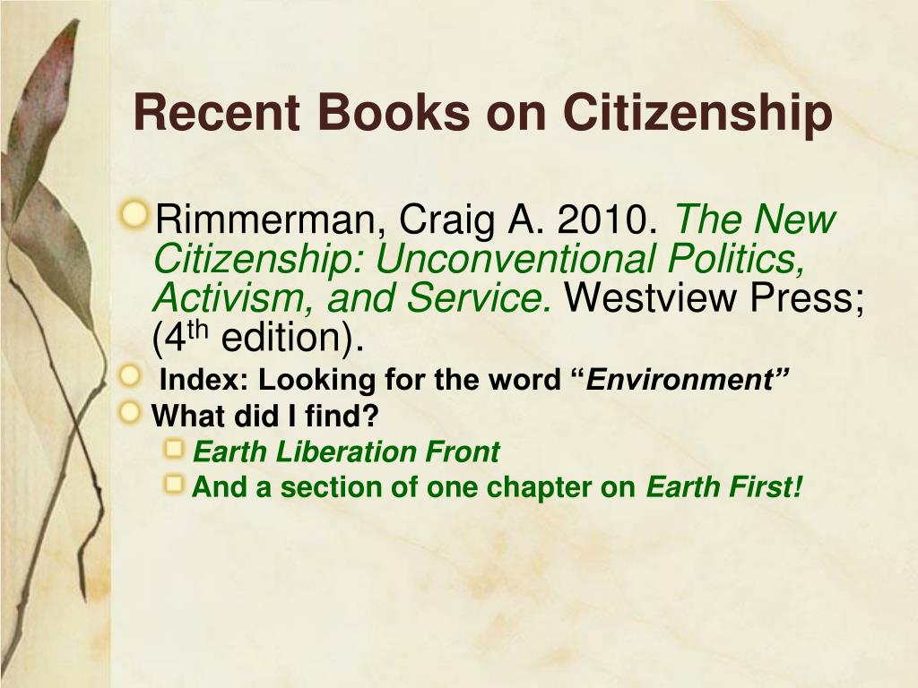 PPT - Teaching Ecological Citizenship within the Sustainability ...