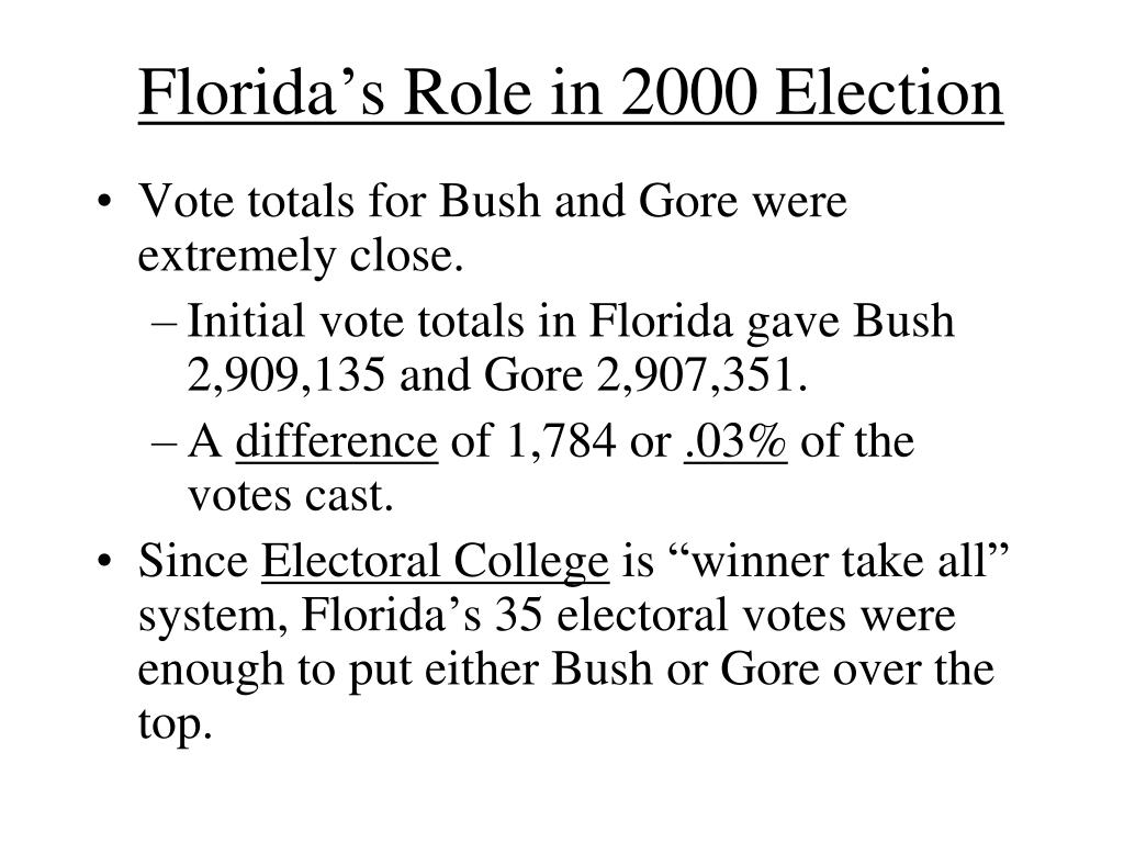 PPT - The 2000 Presidential Election Controversy PowerPoint ...