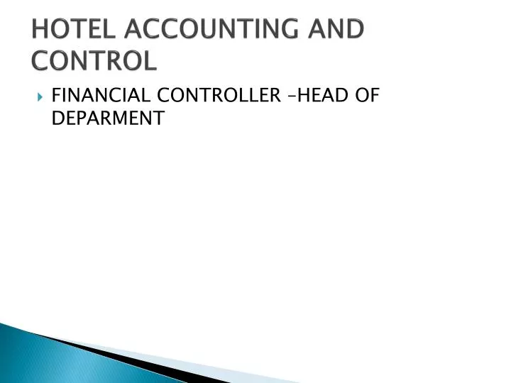 PPT - HOTEL ACCOUNTING AND CONTROL PowerPoint Presentation, free ...