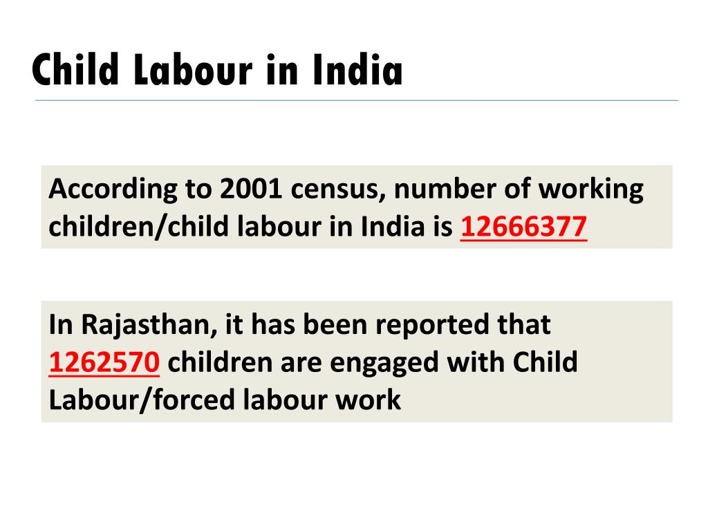 PPT - Rescued Child Labor in India: A journey from starvation to ...