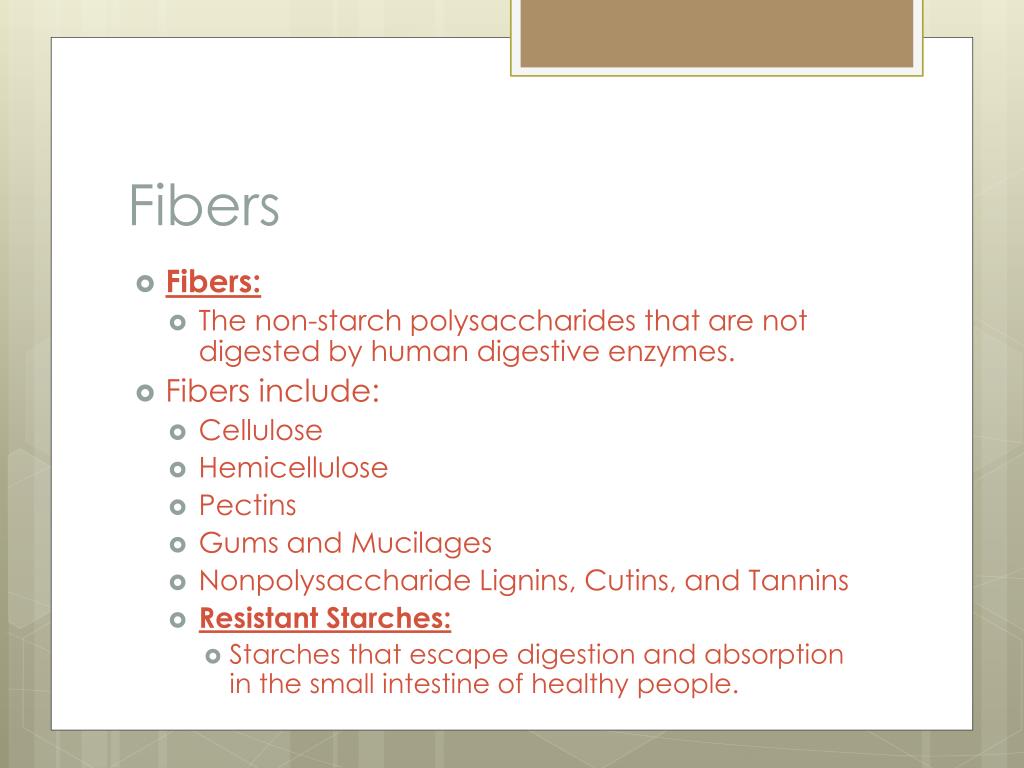 PPT - The Carbohydrates: Sugars, Starches, and Fiber PowerPoint ...