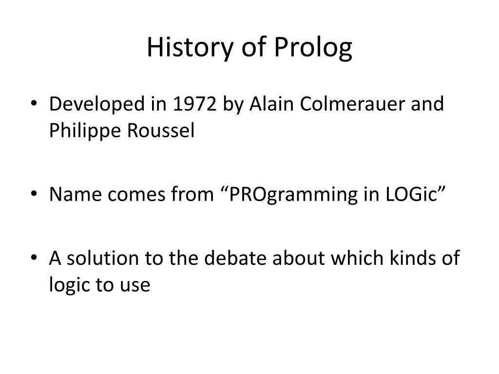 Ppt Artificial Intelligence Programming And Prolog Language Tutorial Powerpoint Presentation