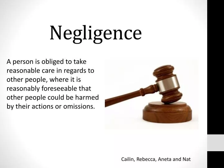 PPT - Negligence PowerPoint Presentation, free download - ID:1602427