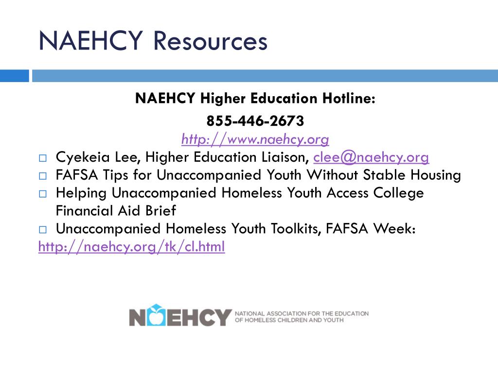 PPT - Being Their Advocate Helping Unaccompanied Homeless Youth Access ...