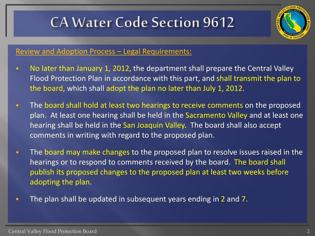 PPT - CENTRAL VALLEY FLOOD PROTECTION BOARD Central Valley Flood ...