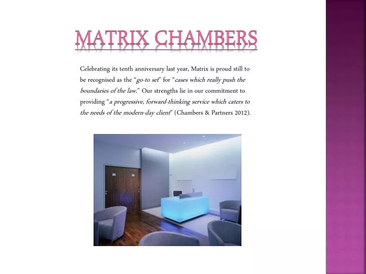 PPT - Matrix Chambers PowerPoint Presentation, free download - ID:1603474