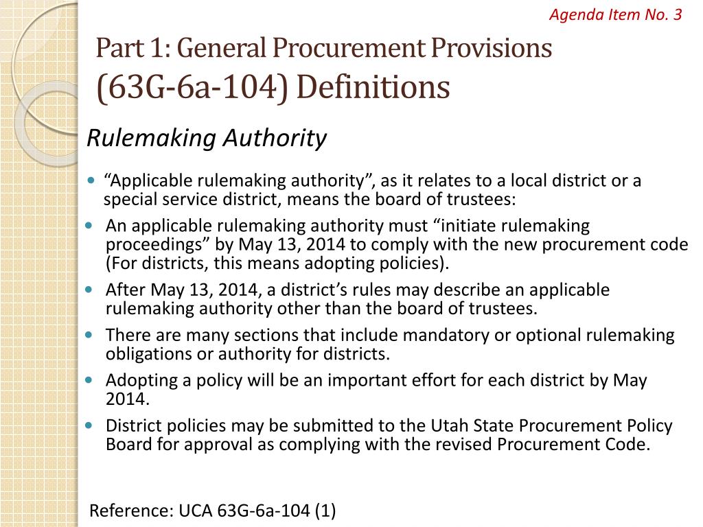 PPT - Utah Association of Special Districts Procurement Training ...