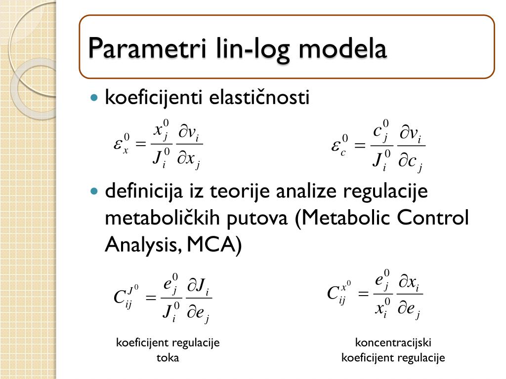 PPT - LIN- LOG KINETIKA ( seminarski rad iz kolegija “Matematičko ...