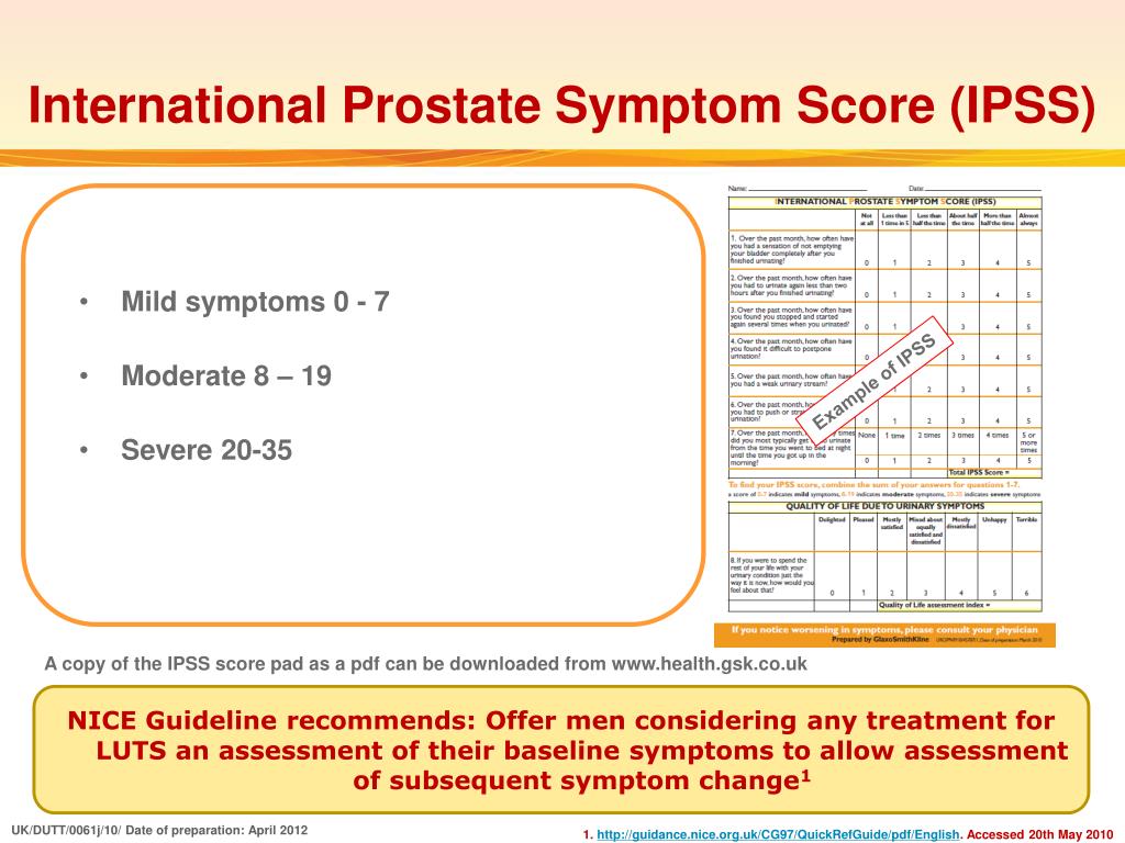 PPT - NICE LUTS Clinical Guideline 2010 PowerPoint Presentation, free ...