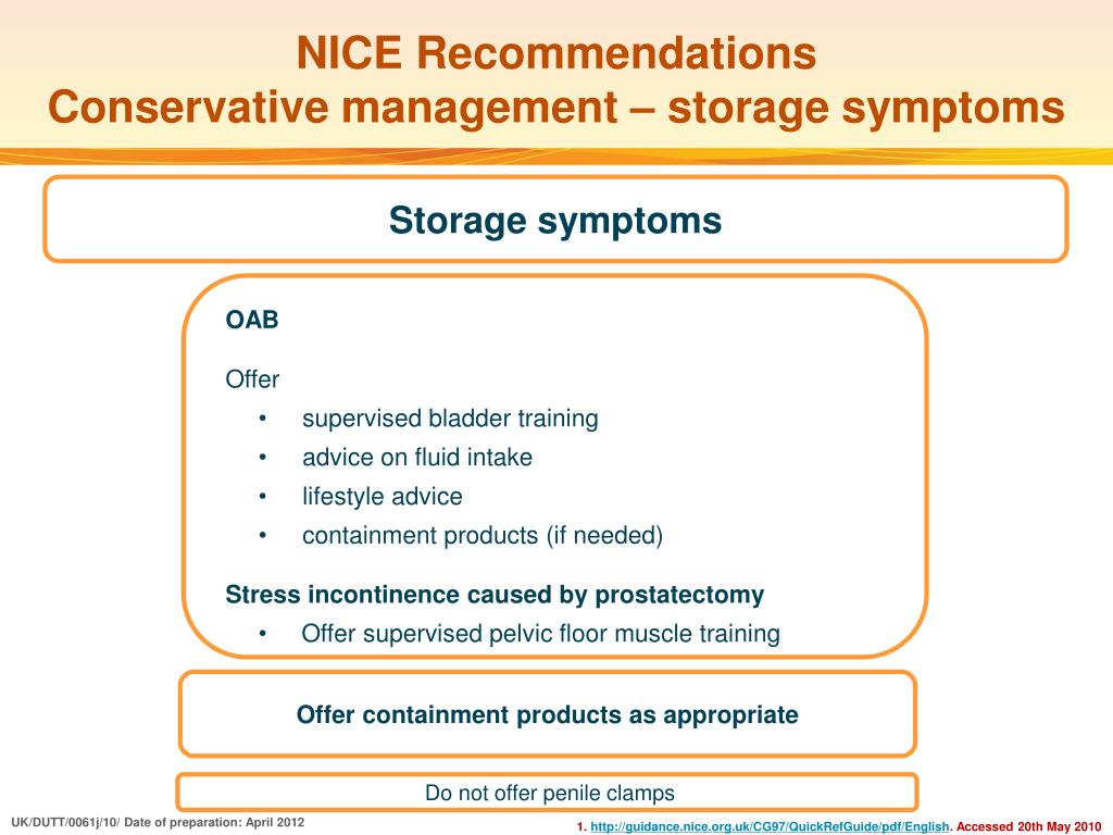PPT - NICE LUTS Clinical Guideline 2010 PowerPoint Presentation, free ...