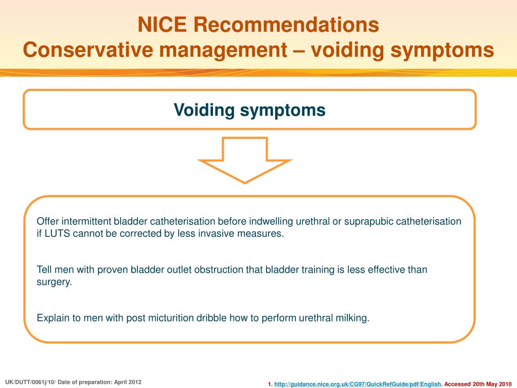 PPT - NICE LUTS Clinical Guideline 2010 PowerPoint Presentation, free ...