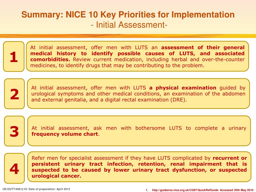 PPT - NICE LUTS Clinical Guideline 2010 PowerPoint Presentation, free ...