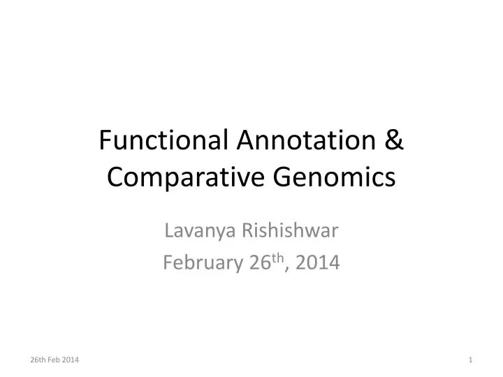 Ppt Functional Annotation And Comparative Genomics Powerpoint 3321