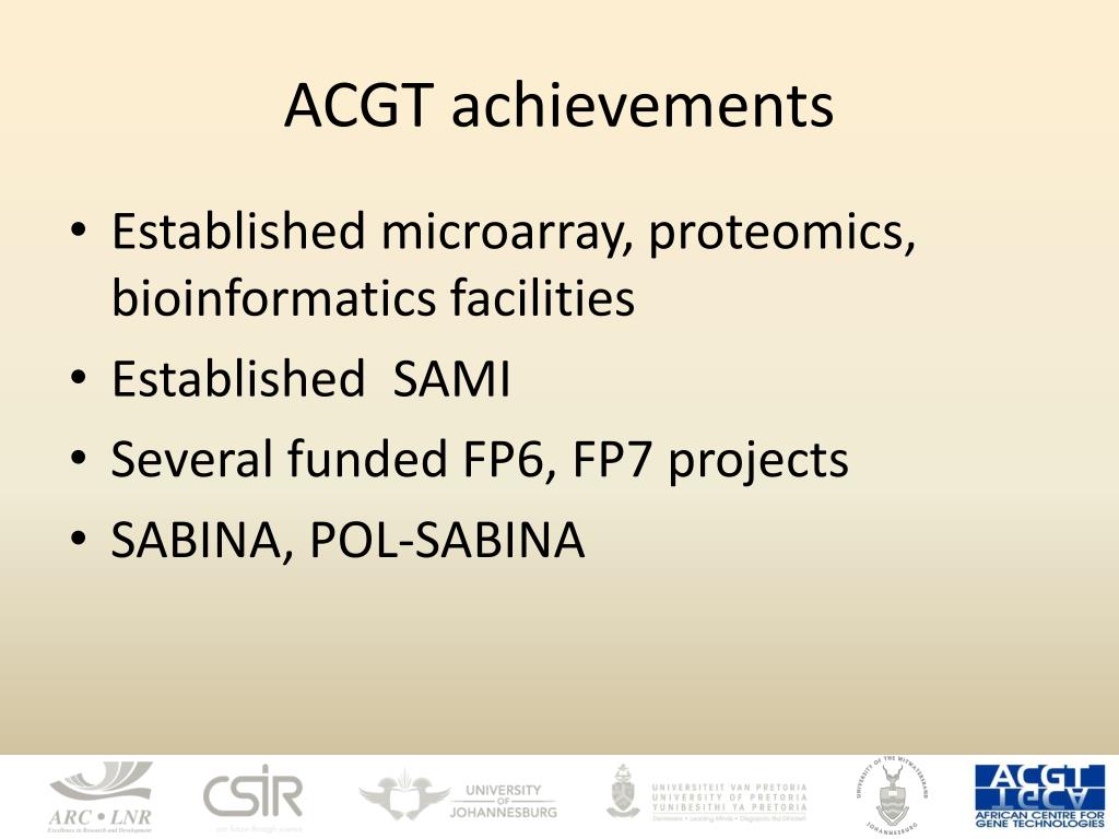 PPT - ACGT & TIA Biotechnology Collaboration Forum - Transforming ...