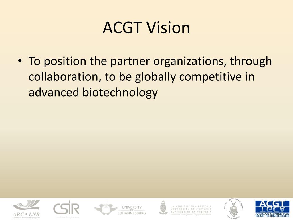 PPT - ACGT & TIA Biotechnology Collaboration Forum - Transforming ...