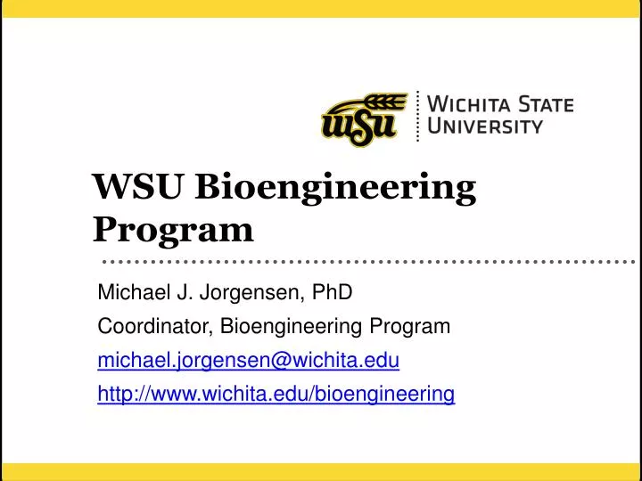 PPT - WSU Bioengineering Program PowerPoint Presentation, free download ...