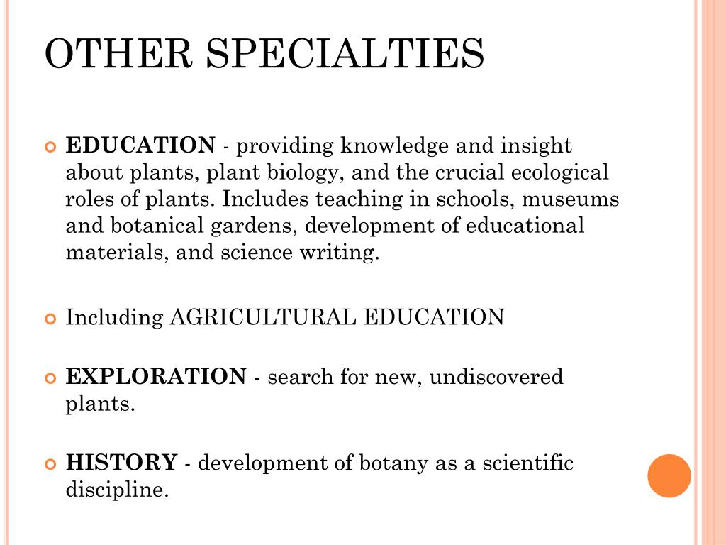 PPT - Areas of Specialization in Plant Science - Careers PowerPoint ...