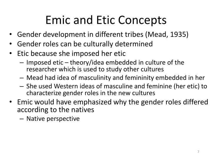 PPT - Learning Outcome: Explain, using examples, emic and etic concepts ...