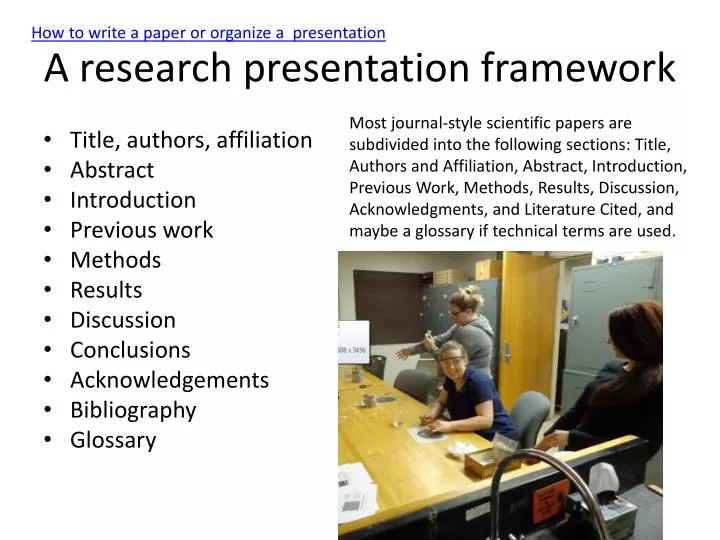 PPT - A research presentation framework PowerPoint Presentation, free ...