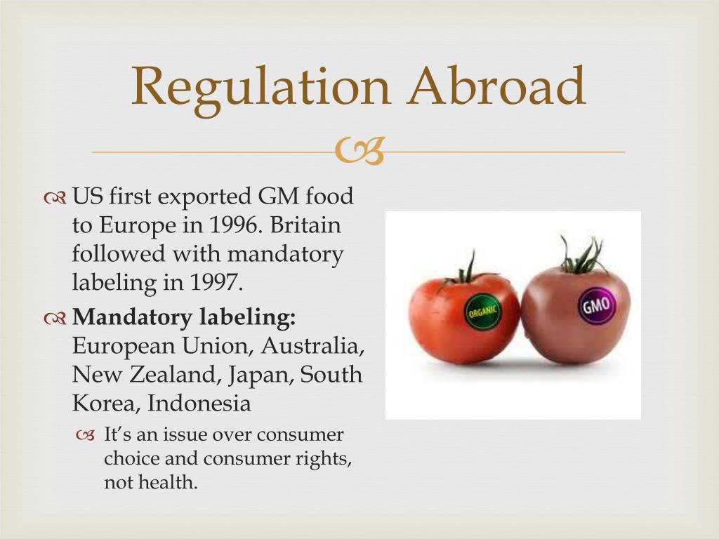 PPT - Safety and Regulation of GMO Foods PowerPoint Presentation, free ...