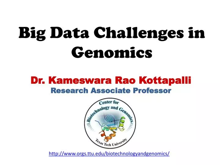 PPT - Big Data Challenges in Genomics PowerPoint Presentation, free ...