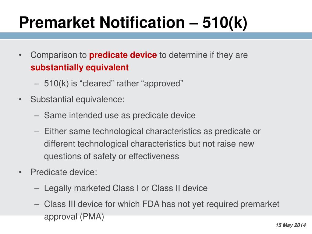 PPT - Premarket Processes & Pathways to Market Pre-amendment, Exempt ...