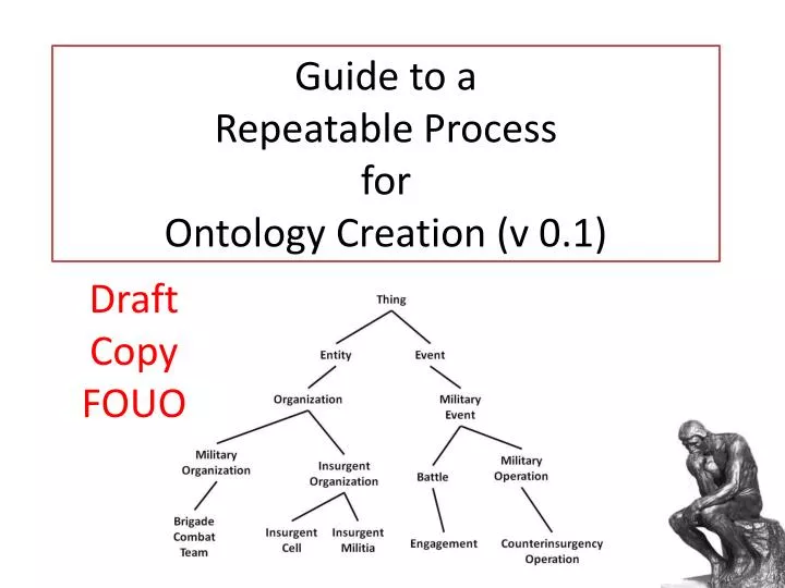 PPT - Guide to a Repeatable Process for Ontology Creation (v 0.1 ...