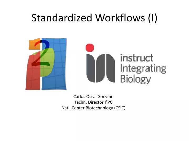 PPT - Standardized Workflows (I) PowerPoint Presentation, free download ...