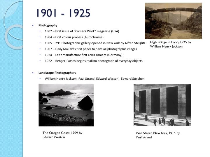 PPT - History of Landscape Photography Timeline PowerPoint Presentation ...