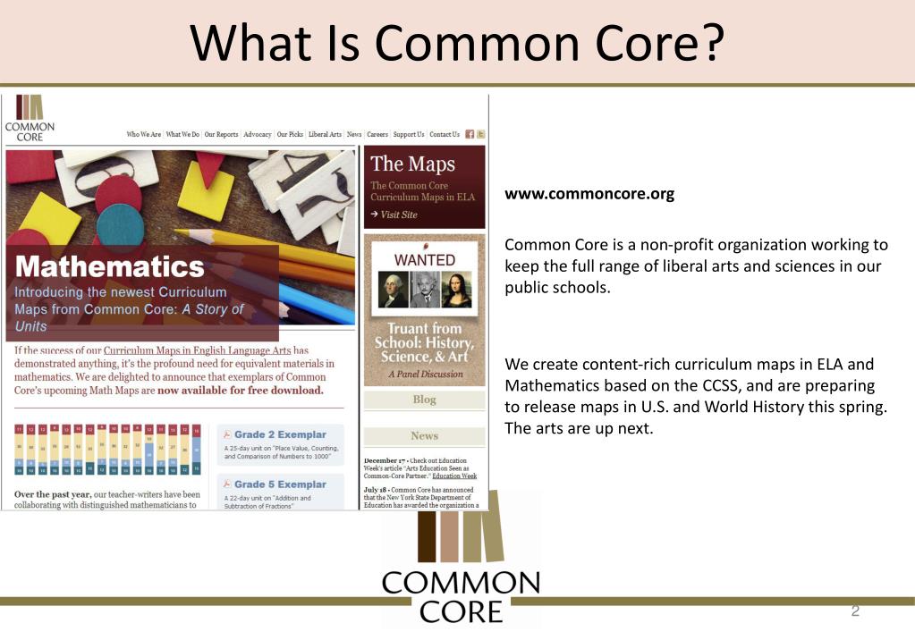 PPT - The Common Core State Standards and the Arts Lynne Munson ...