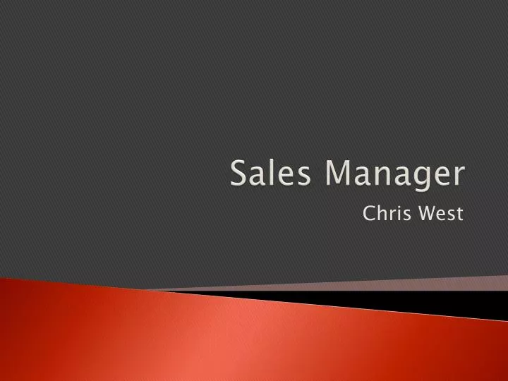 PPT - Sales Manager PowerPoint Presentation, free download - ID:1607895