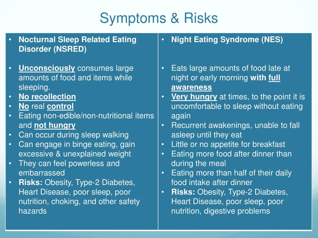 PPT - Nocturnal eating: Sleep Related Eating D isorder & N ight E ating ...