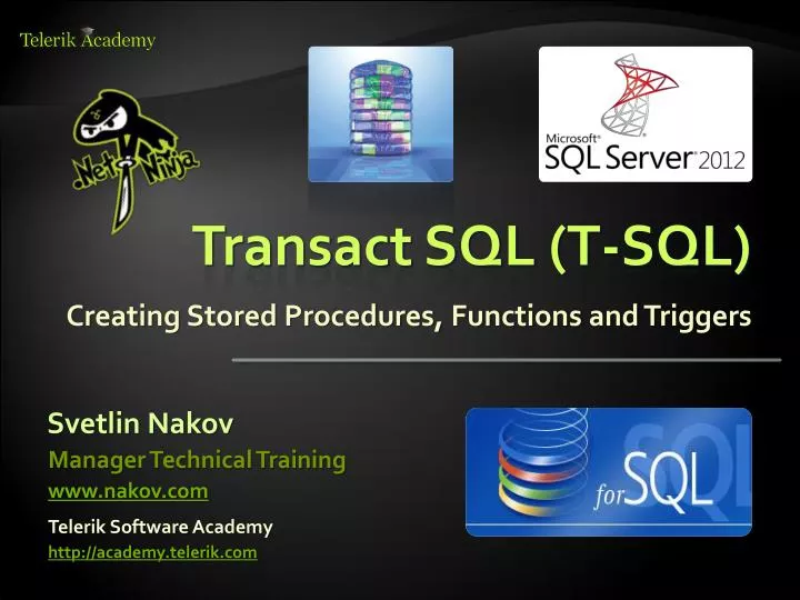 Ppt Transact Sql T Sql Powerpoint Presentation Free Download Id 1608540