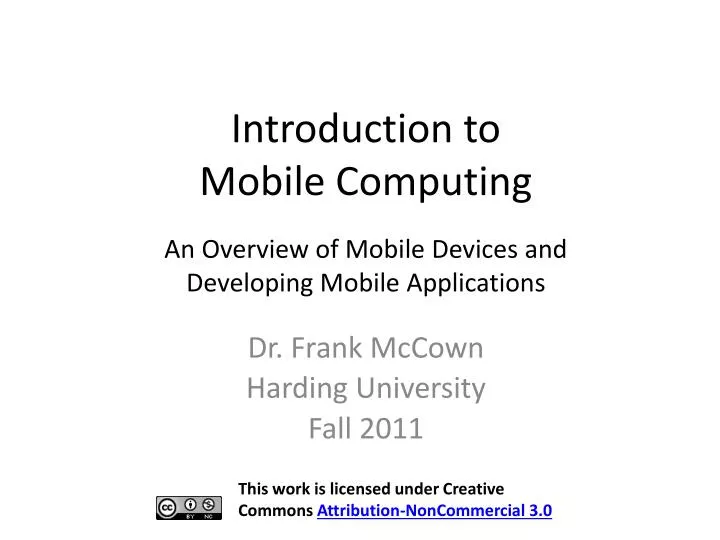 PPT - Introduction to Mobile Computing PowerPoint Presentation, free download - ID:1608593
