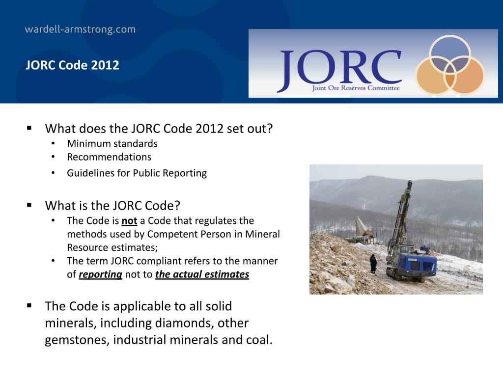 PPT - The implications of the new JORC Code (2012) with regard to ...