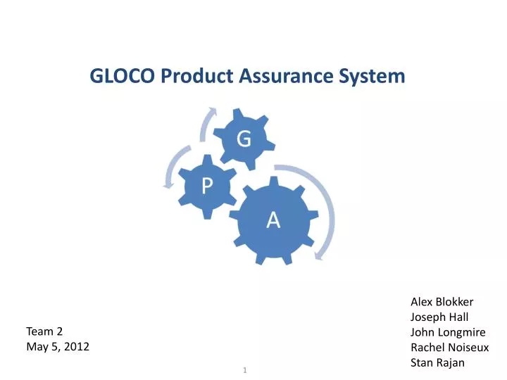 PPT - GLOCO Product Assurance System PowerPoint Presentation, free ...