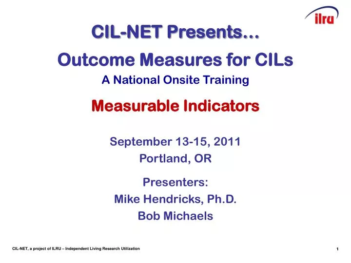 PPT - CIL-NET Presents… PowerPoint Presentation, free download - ID:1608787