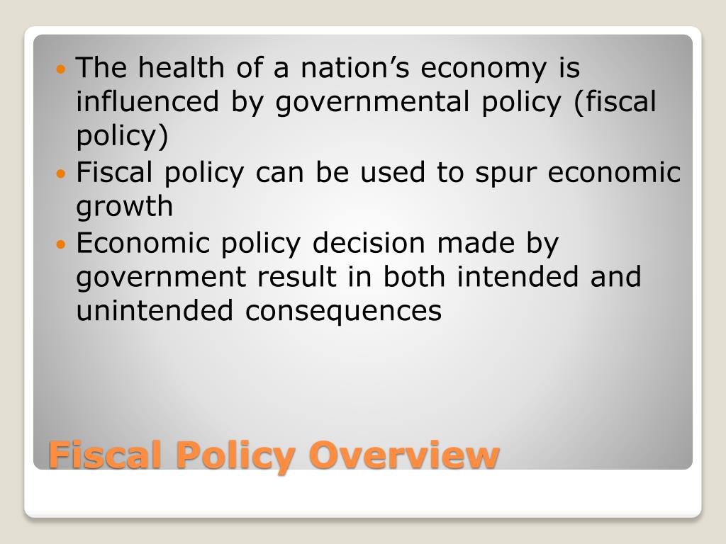 PPT - Fiscal Policy Influence on the Economy PowerPoint Presentation ...