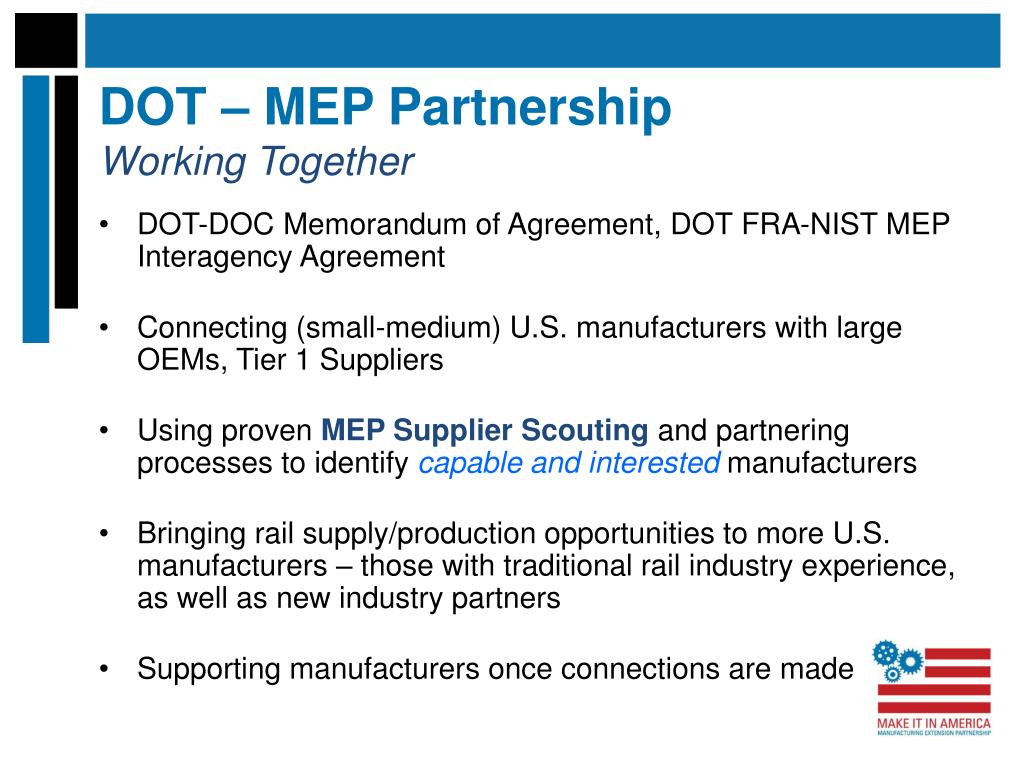 PPT - The Manufacturing Extension Partnership (MEP) Helping to Connect ...