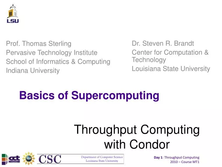 PPT - Basics of Supercomputing PowerPoint Presentation, free download ...