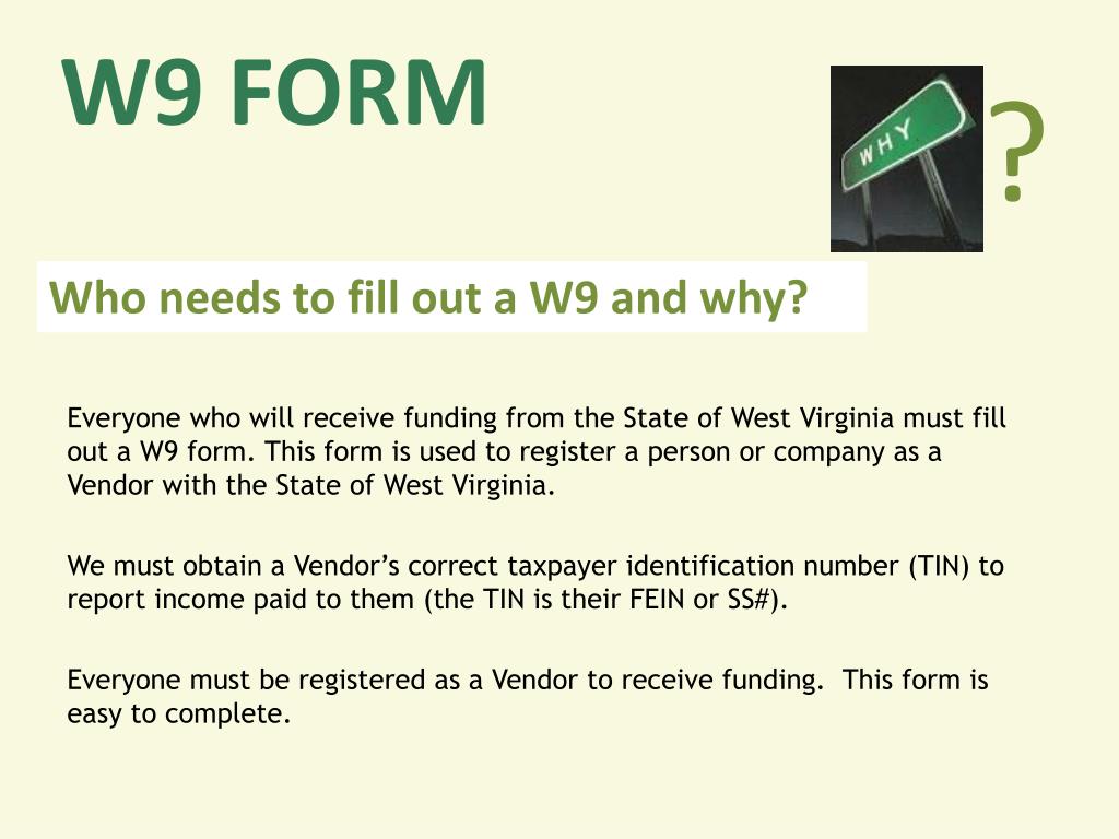 PPT - Simplifying Vendor Registration in West Virginia: W9 and WV Forms ...